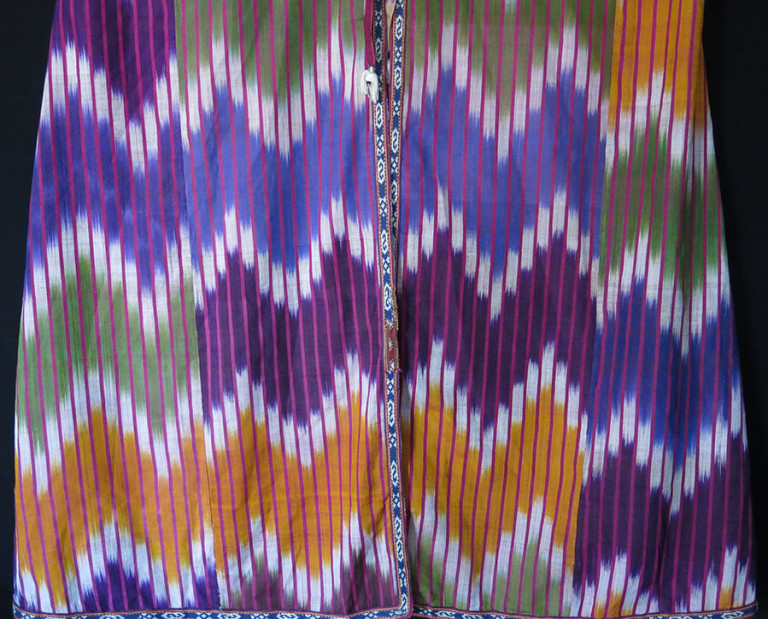 UZBEKISTAN FARGANA VALLEY Silk Ikat CHAPAN | TurkishFolkArt