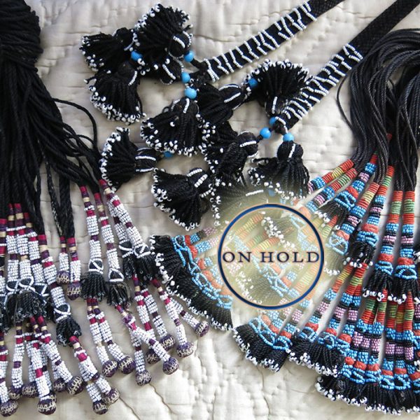Tribal Beaded Silk Tassels for Jewelry