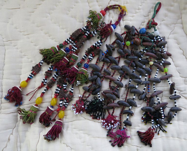 AFGHANISTAN Group of Talisman beaded tassels | TurkishFolkArt